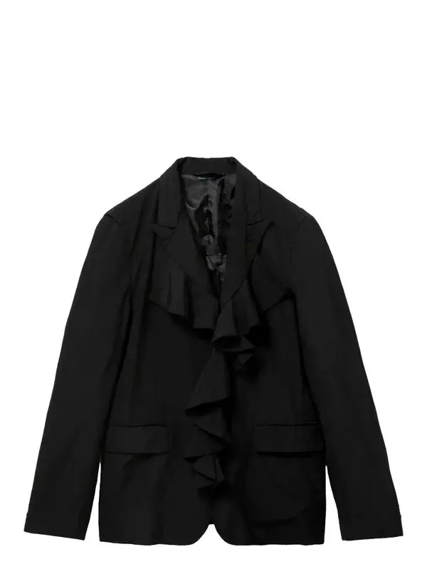 Comme Des Garçons Ruffled Blazer - Black