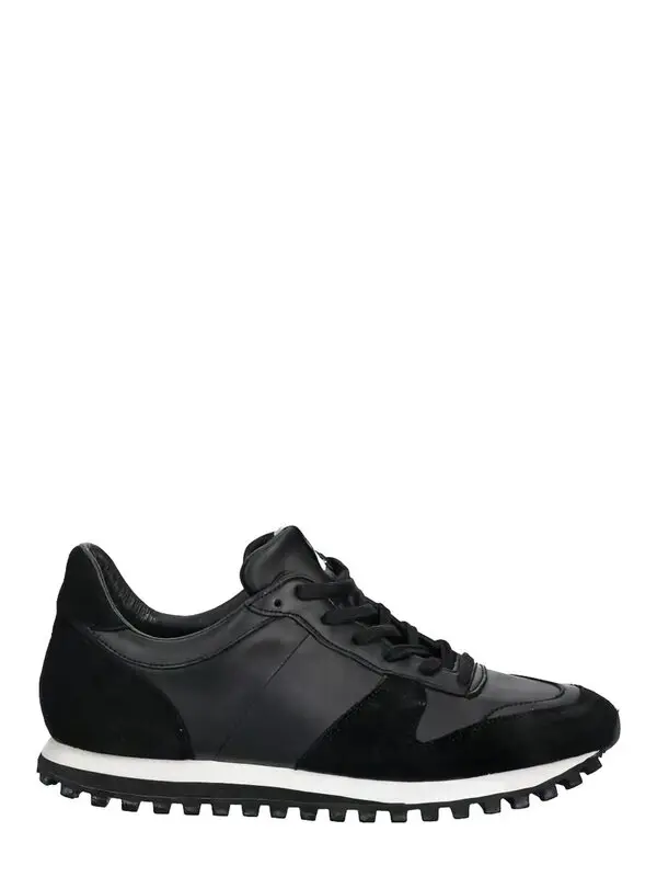 Novesta Marathon Suede Panelled Sneakers - Black