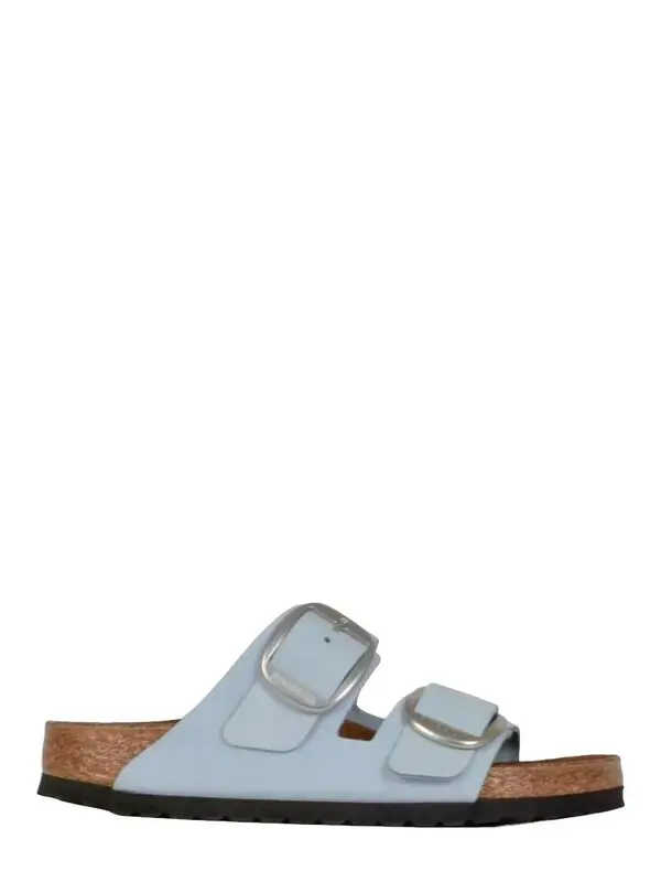 BIRKENSTOCK Arizona Leather Flat Sandals With Buckle Fastening - Blue
