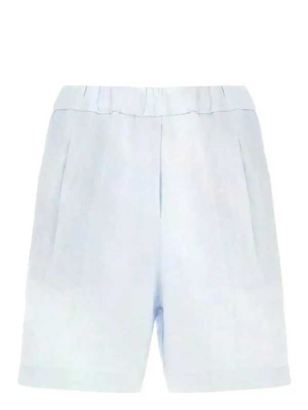 PANICALE Pleated Shorts - Blue