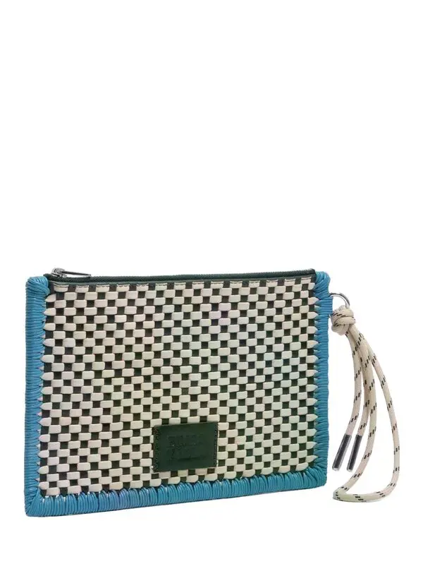 Bimba Y Lola Woven Drawstring Wallet - Neutrals