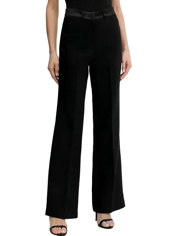 MORGAN High-waisted Flared Trousers - Black