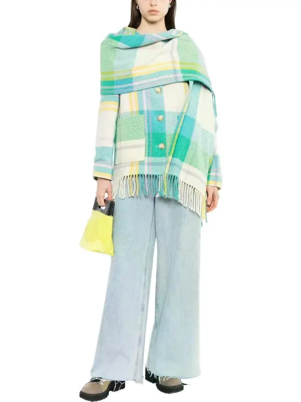 Mira Mikati Blanket Scarf Coat - Neutrals