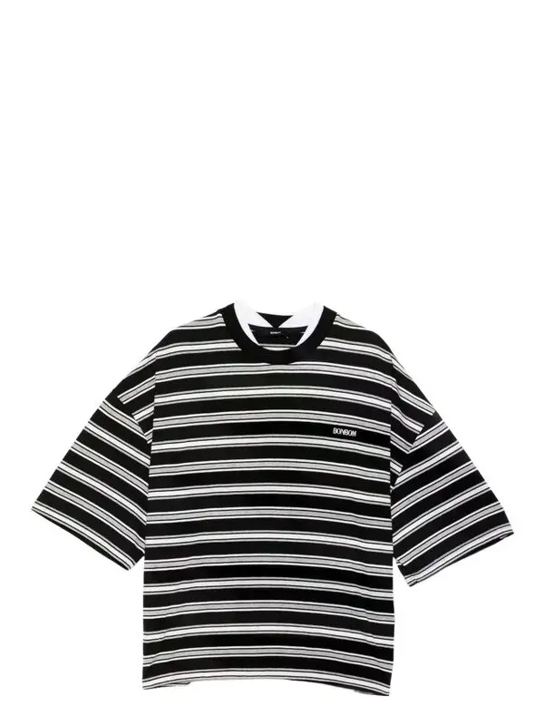 BONBOM Striped T-shirt - Black