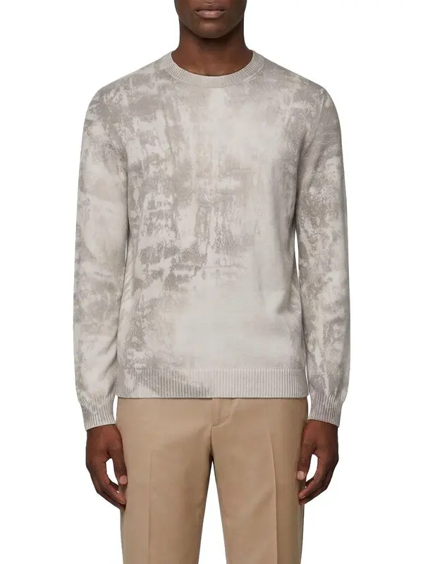 Avant Toi Abstract Pattern Cashmere Sweater - Brown