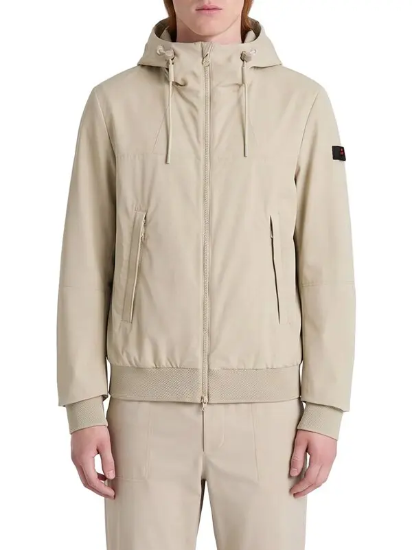 Peuterey Hooded Nylon Zip-up Jacket - Cream
