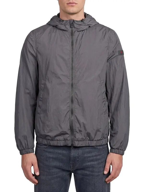 Peuterey Hooded Nylon Windbreaker - Black