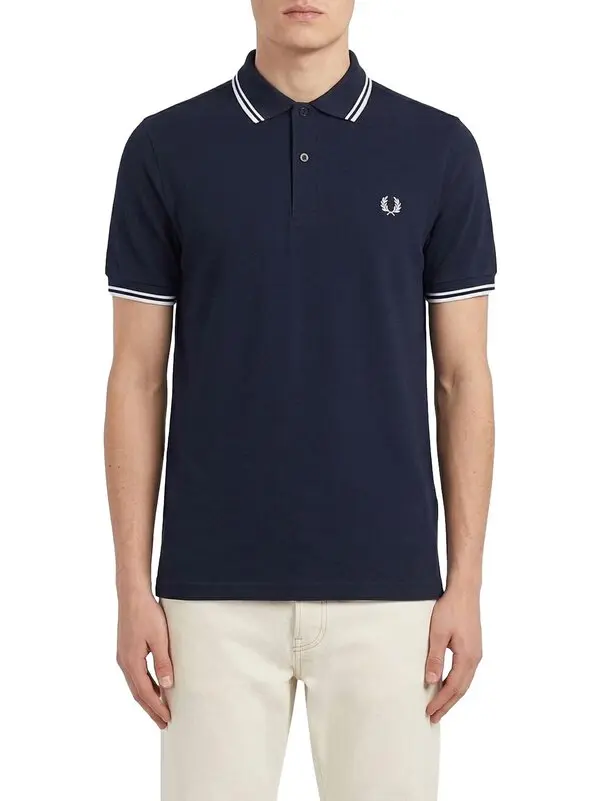 Fred Perry Cotton Polo Shirt With Logo - Blue