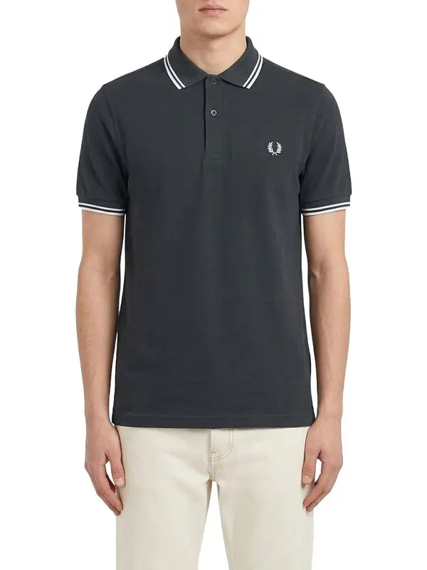 Fred Perry Cotton Polo Shirt With Logo - Green