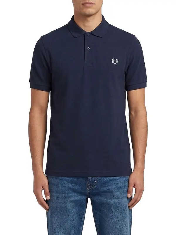 Fred Perry Cotton Polo Shirt With Logo - Blue