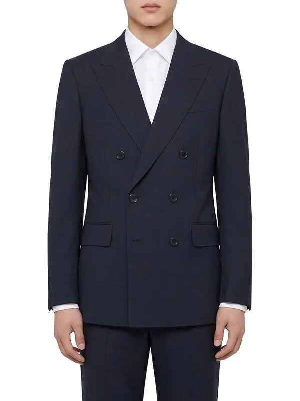 TOM FORD Double Breasted Jacket - Black