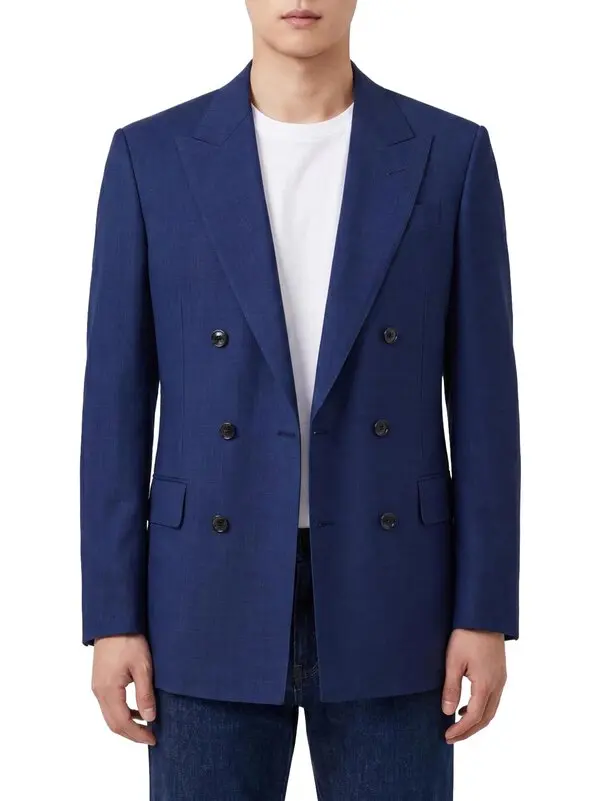 TOM FORD Double Breasted Jacket - Blue