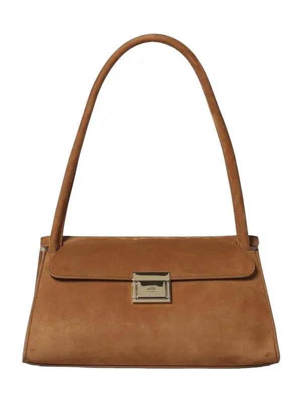 Ami Suede Shoulder Bag - Brown
