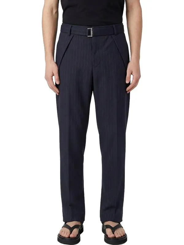 Sacai Pinstriped Tailored Cotton Trousers - Black