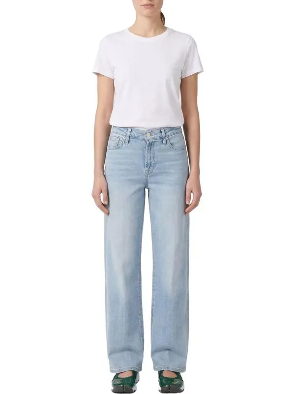 7 For All Mankind Denim Straight Leg Jeans - Blue