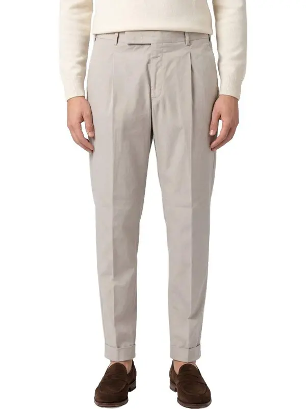 PT TORINO Flat Front Trousers - Grey
