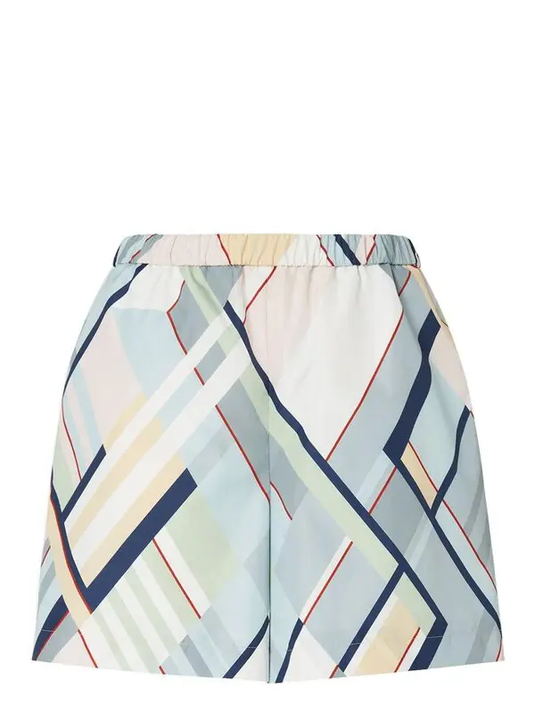 Fendi Maxi Stripe Motif Nylon Shorts - Multicolour
