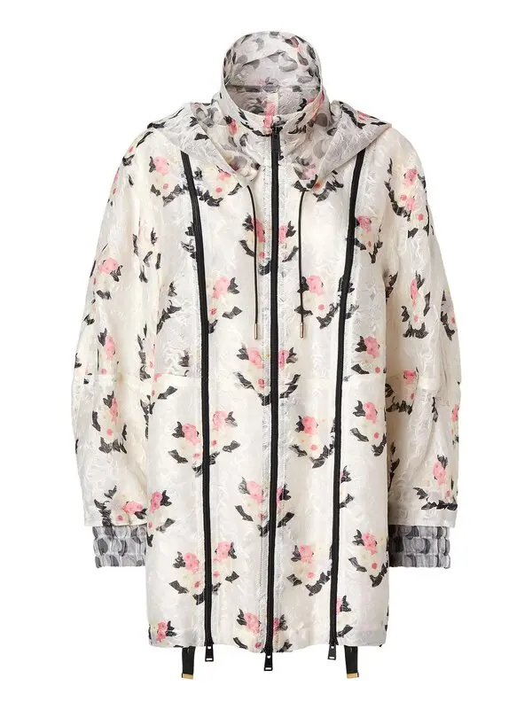 Fendi Organza Lace Blouson - White