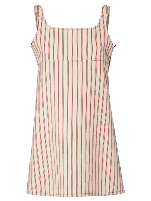 Fendi Ff Denim Mini Dress - Red
