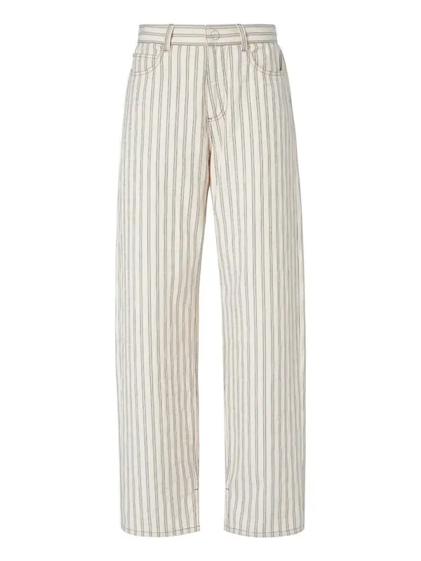 Fendi Ff Denim Wide-leg Jeans - Light Blue
