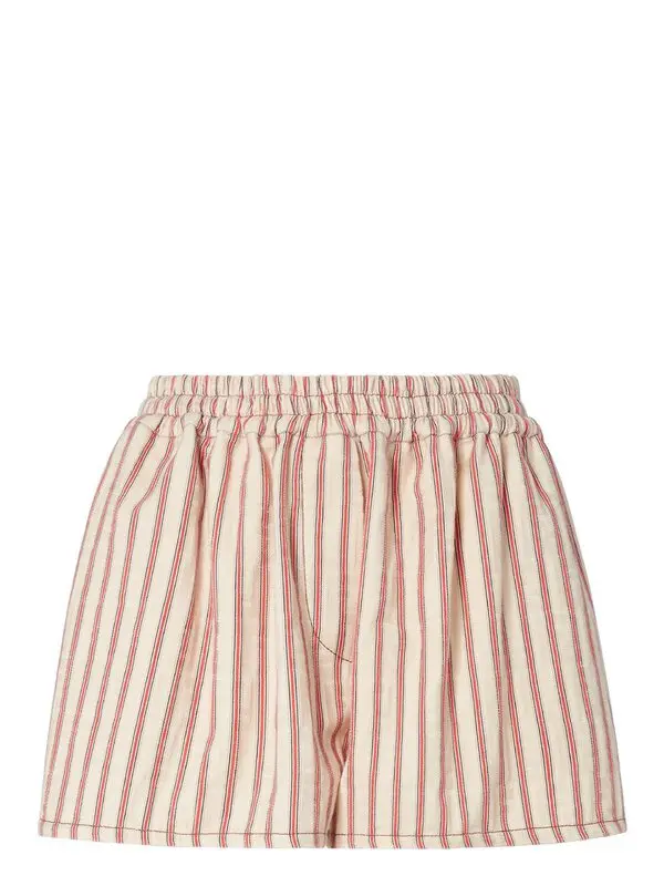 Fendi Ff Denim Shorts - Red