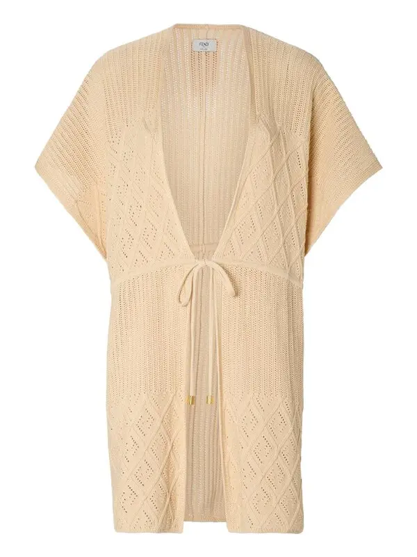 Fendi Ff Poncho - Beige