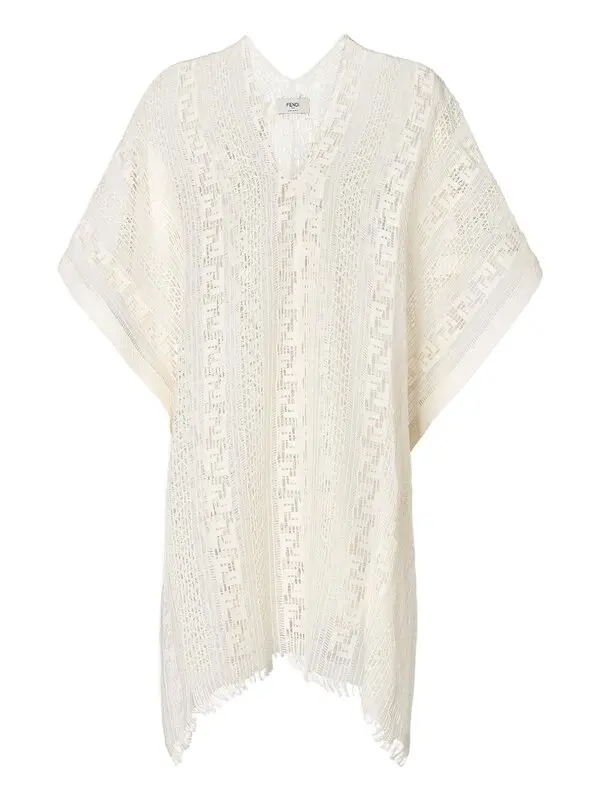 Fendi Ff Poncho - White
