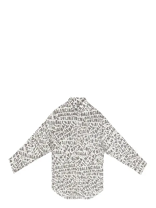 Balenciaga Logo Strips Shirt - Grey