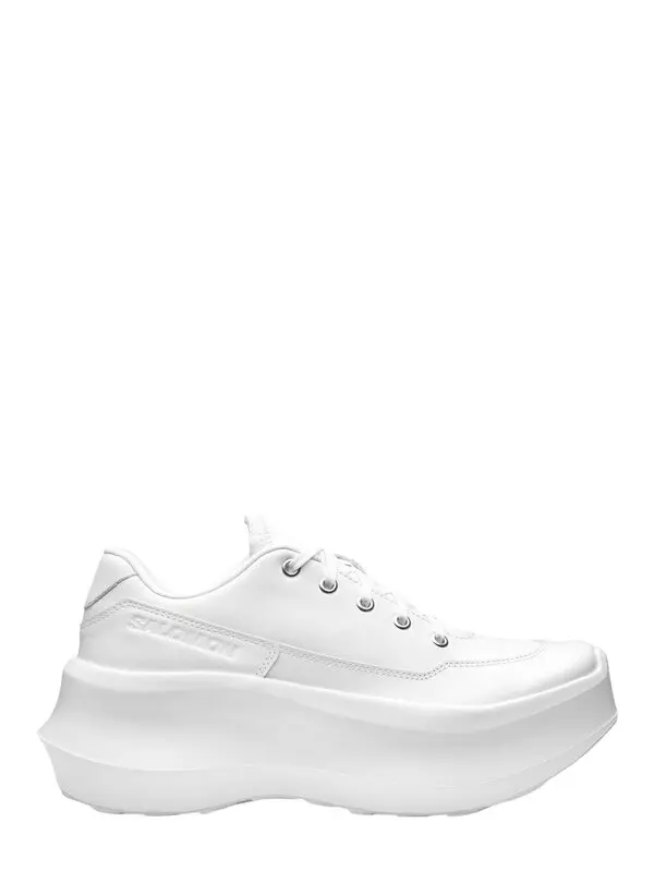 SALOMON Comme Des Garçons X Sr811 Leather Platform Sneakers - White