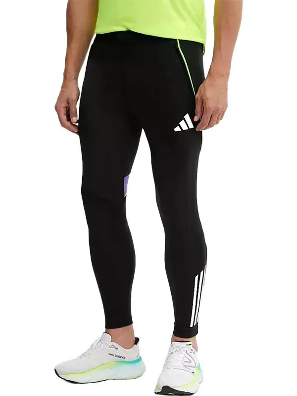 Adidas Three-stripe Panelled Trousers - Black