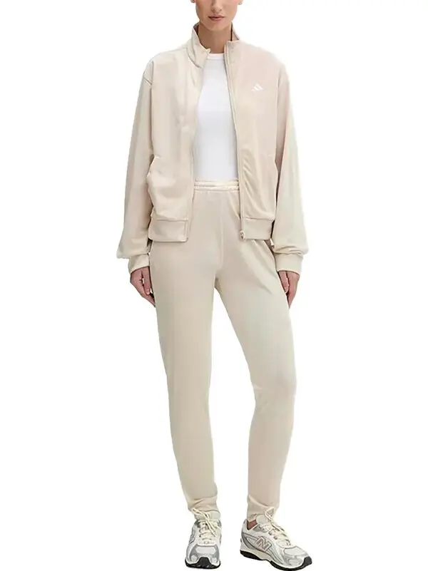 Adidas Embroidered Straight-leg Trousers - Neutrals