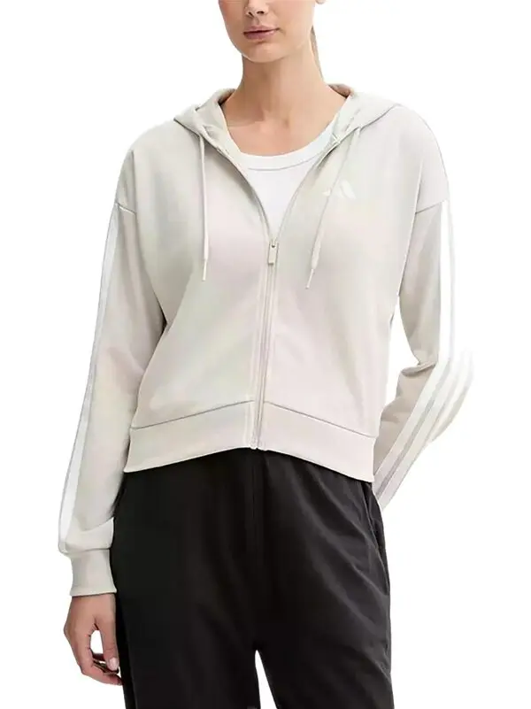 Adidas Essentials Logo-detail Hoodie - Neutrals