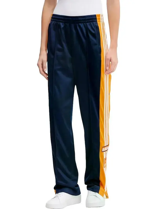 Adidas Side-stripe Press-stud Track Pants - Blue