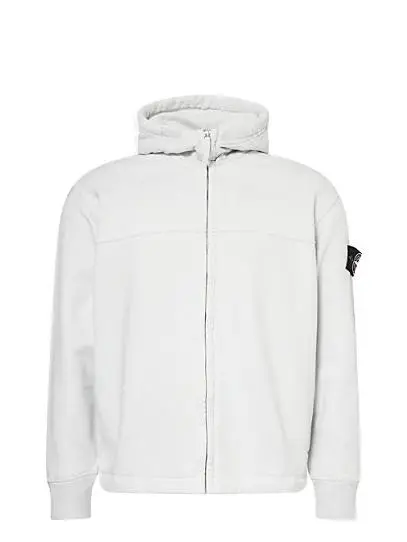 Stone Island Cotton Hoody With Reflective Garment Lamination - Sky Blue