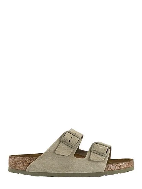 BIRKENSTOCK Arizona Two-strap Suede Sandals - Faded Khaki Suede