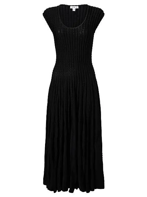 Alaïa Sleeveless Flared Knit Midi Dress - Nior Alaia