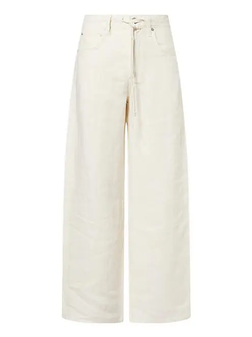 Citizens Of Humanity Brynn Drawstring Linen Trousers - Vanilla (cream)