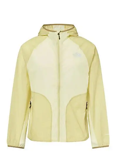 The North Face Embroidered-logo Hooded Shell Jacket - Lemon Mist/pear