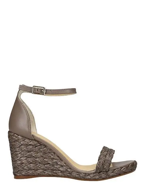 CastaÑer Berna Leather Wedge Sandals - Taupe
