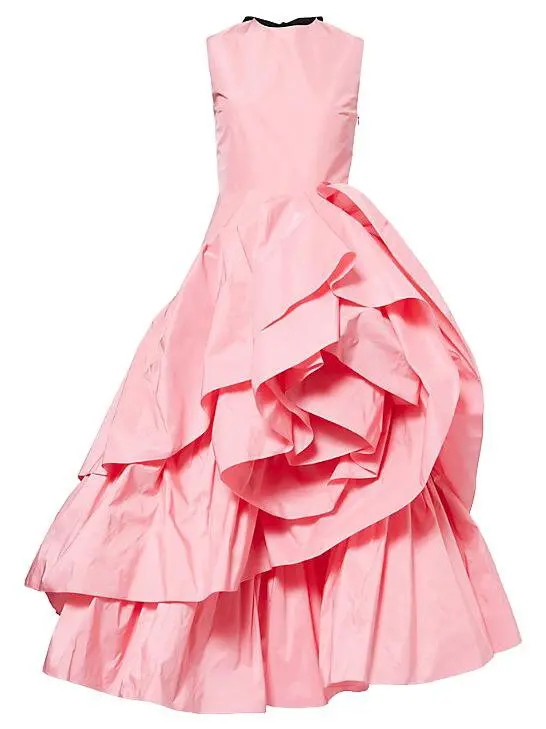ROKSANDA Ruffled Sleeveless Woven Midi Dress - Rose