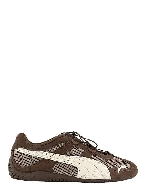 PUMA Speedcat Go Leather And Mesh Trainers - Chocolate Alpine Snow