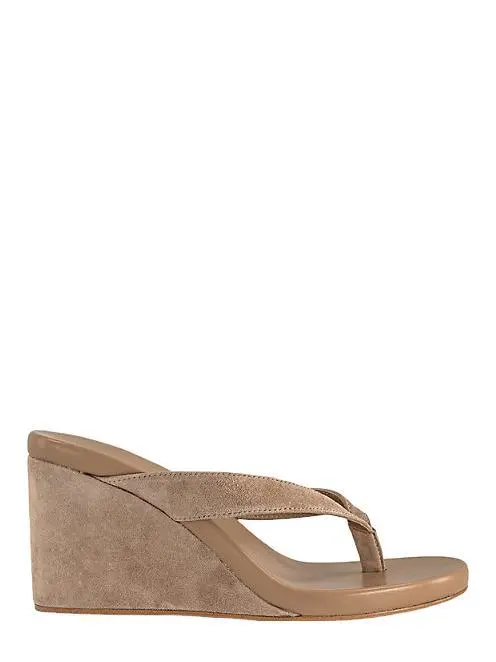 TONY BIANCO Avanti Suede Heeled Wedges - Wheat Suede