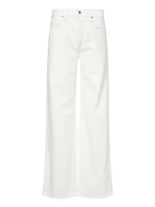 Citizens Of Humanity Annina 33' Straight-leg Stretch-denim Jeans - Soft White (off White)