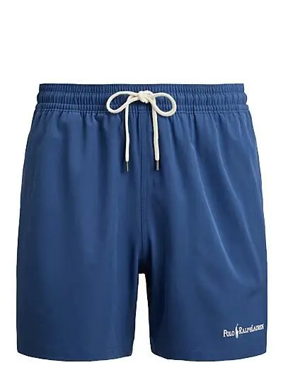 Polo Ralph Lauren Brand-embroidered Drawstring-waist Swim Shorts - Chambray Blue