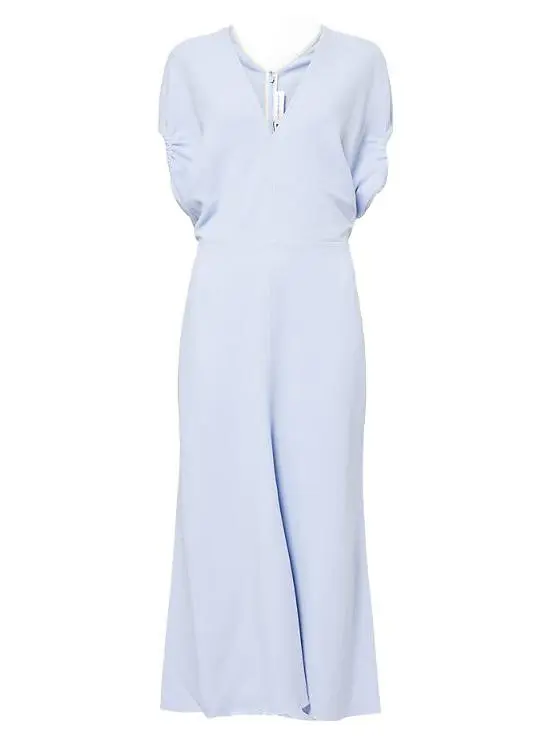 Victoria Beckham Edith Satin Midi Dress - Cloud Blue