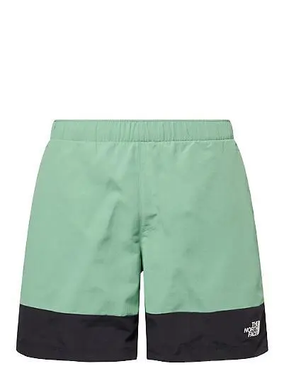 The North Face Logo-print Woven Shorts - Dimmed Algae/tnf Black