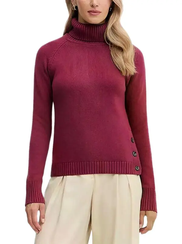 SILVIAN HEACH Button Roll-neck Sweater - Red