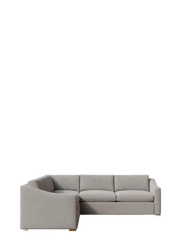 Quince Hollis Slope Arm L Sectional - Fog