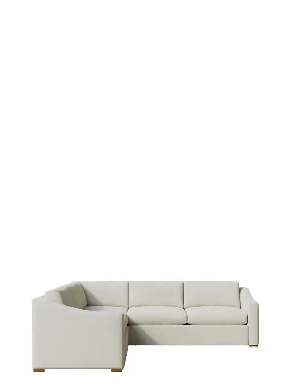 Quince Hollis Slope Arm L Sectional - Ivory