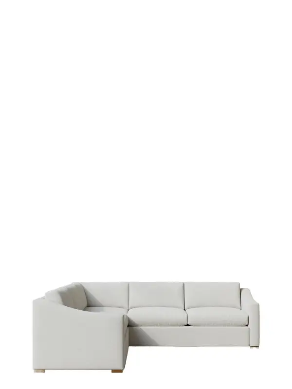 Quince Hollis Slope Arm L Sectional - Snow